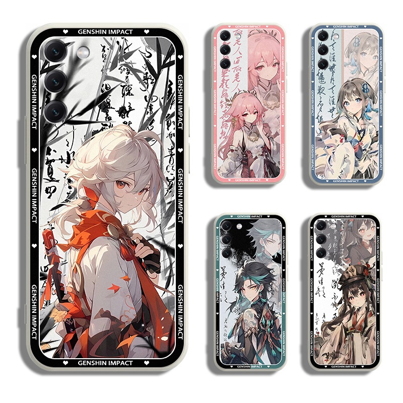 Samsung S22 S23 S24 PLUS PRO ULTRA FE Cover Genshin Impact Hu Tao Yae ...
