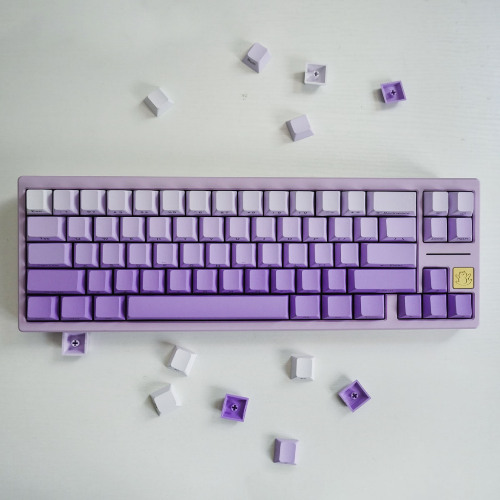 125 keys Purple Gradient Keycaps PBT Dye-sub Cherry Profile Keycap ...