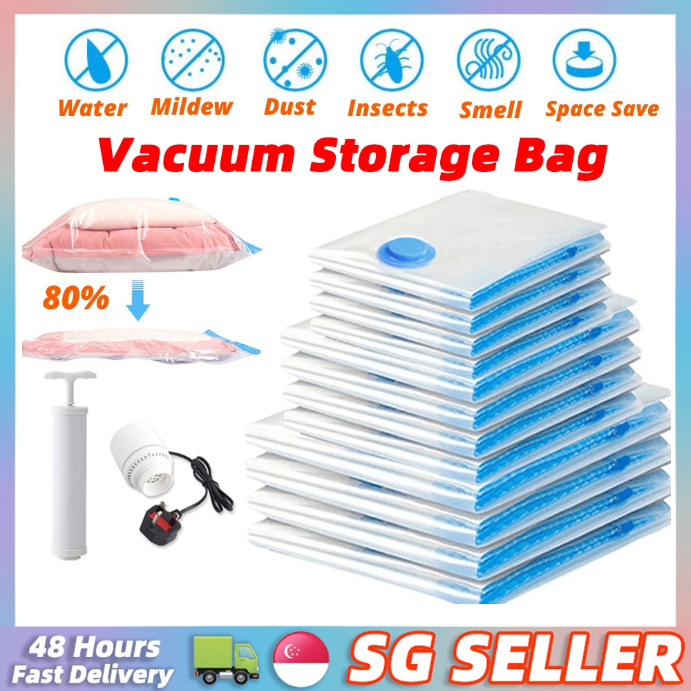 SG Vacuum Storage Bag Compression For Clothes Sealer ravel Vaccum Zip ...