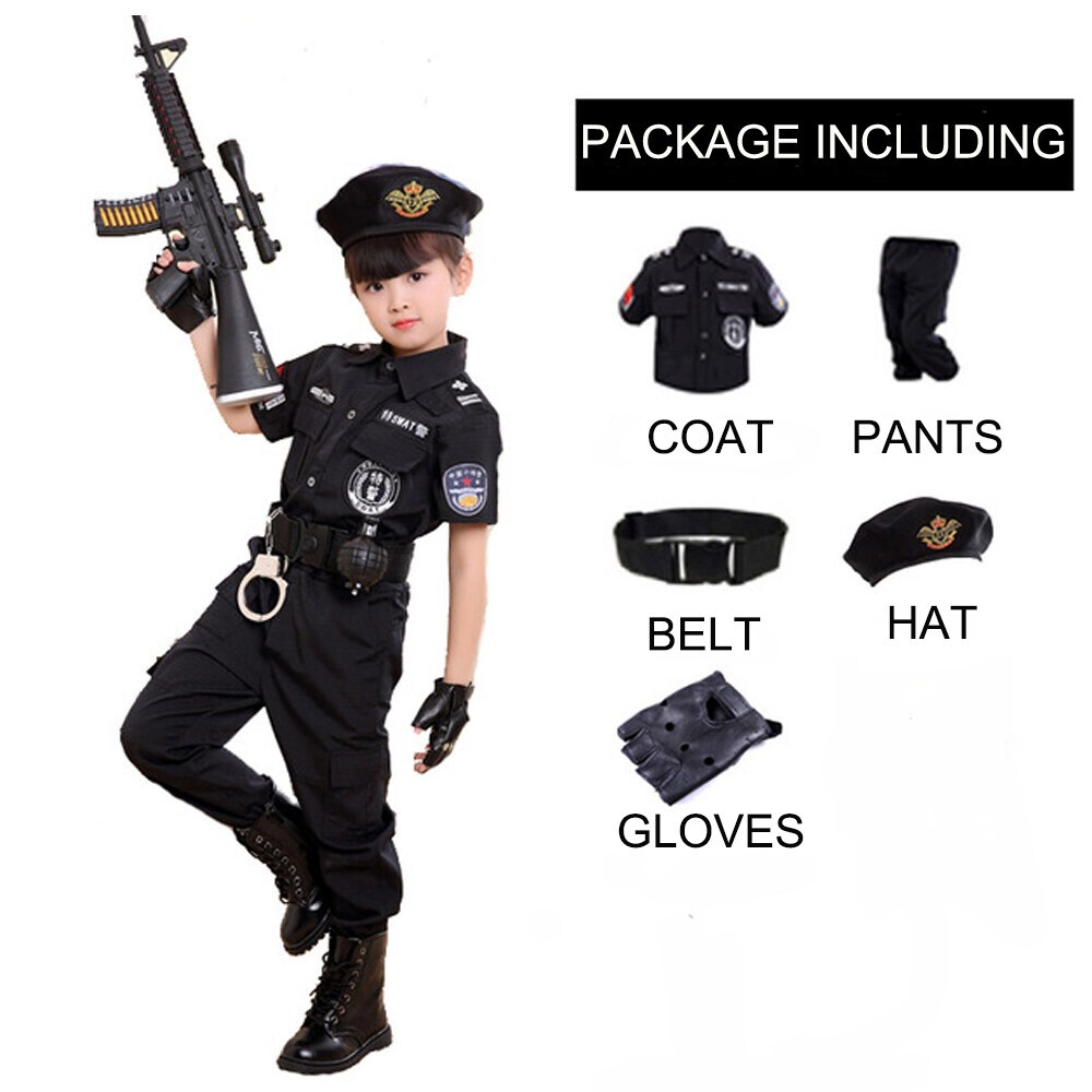 HSCTEK Police Costume for kids, Police Uniform for Kids, Costume for ...