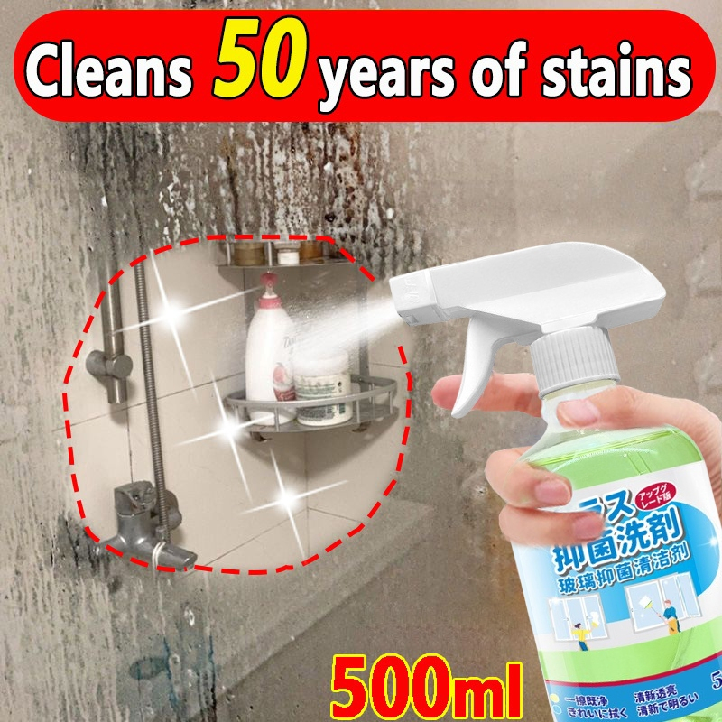 [SG Stock]Glass cleaner (500ml) Window cleaning liquid spray glass ...