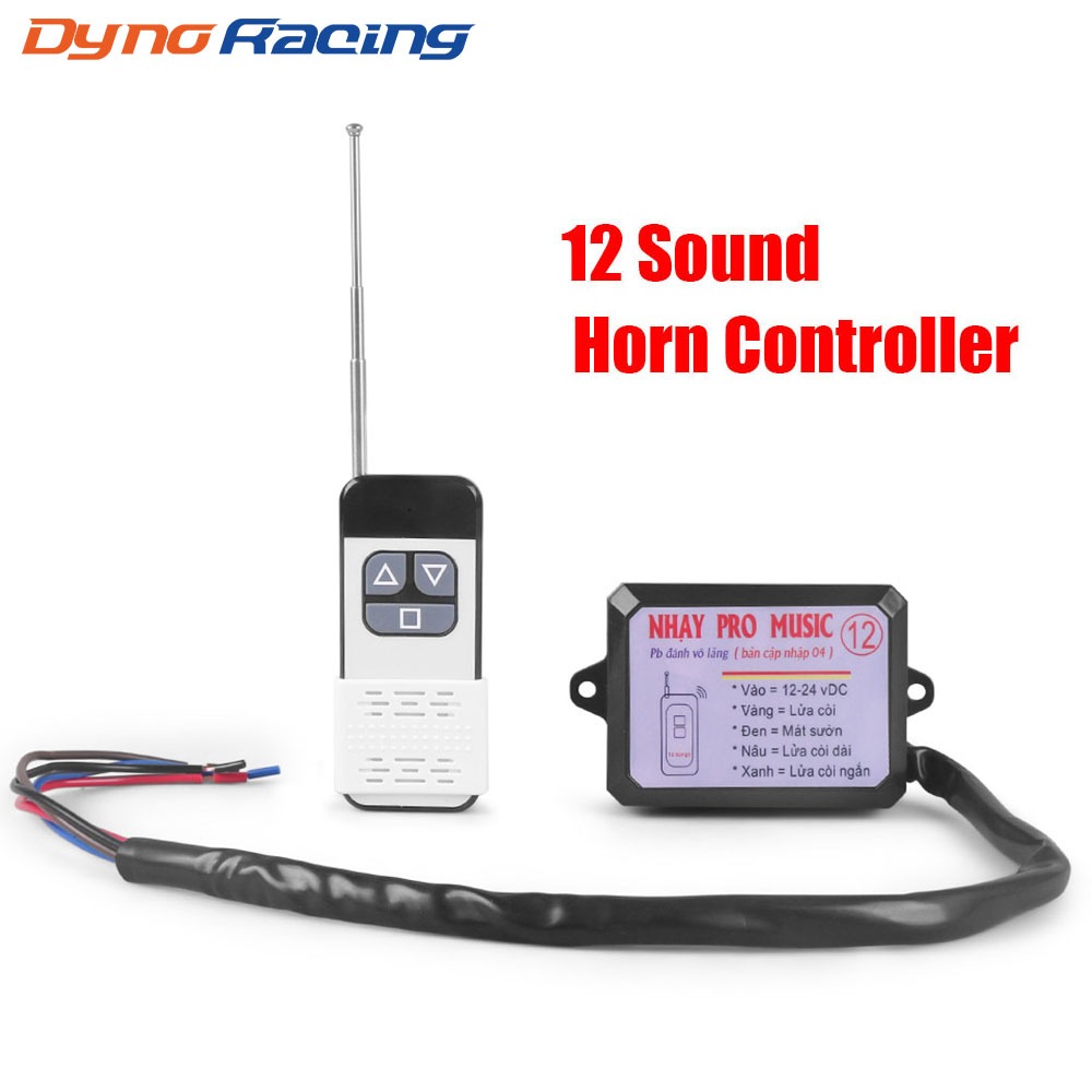 12V-24V 8/12/25 Sound Musical Electronic Horn Controller with Remote ...