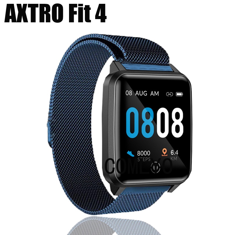 For AXTRO Fit 4 Strap Smart Watch Stainless steel Metal Women men Band ...