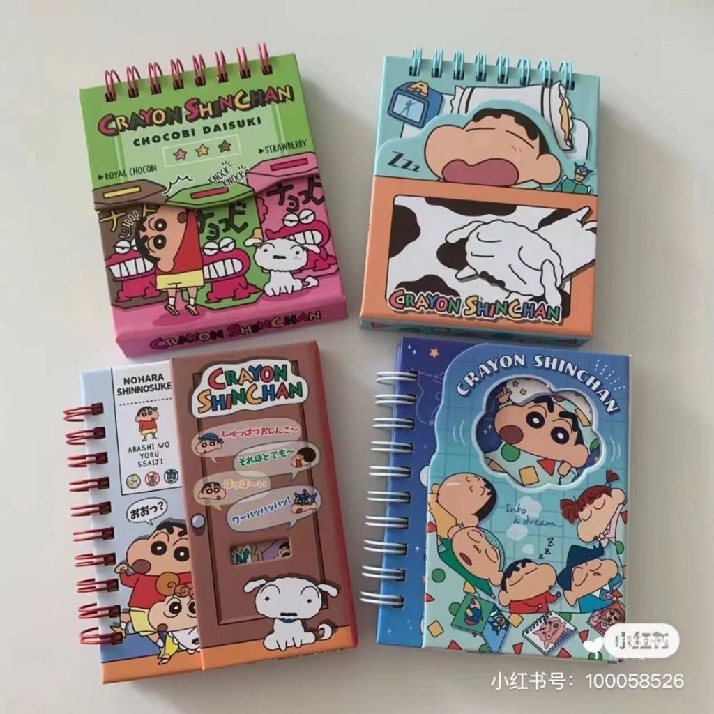 Ohaya 丨 D440 ins Cartoon Crayon Shin-Chan Coil Book Portable Small Size ...