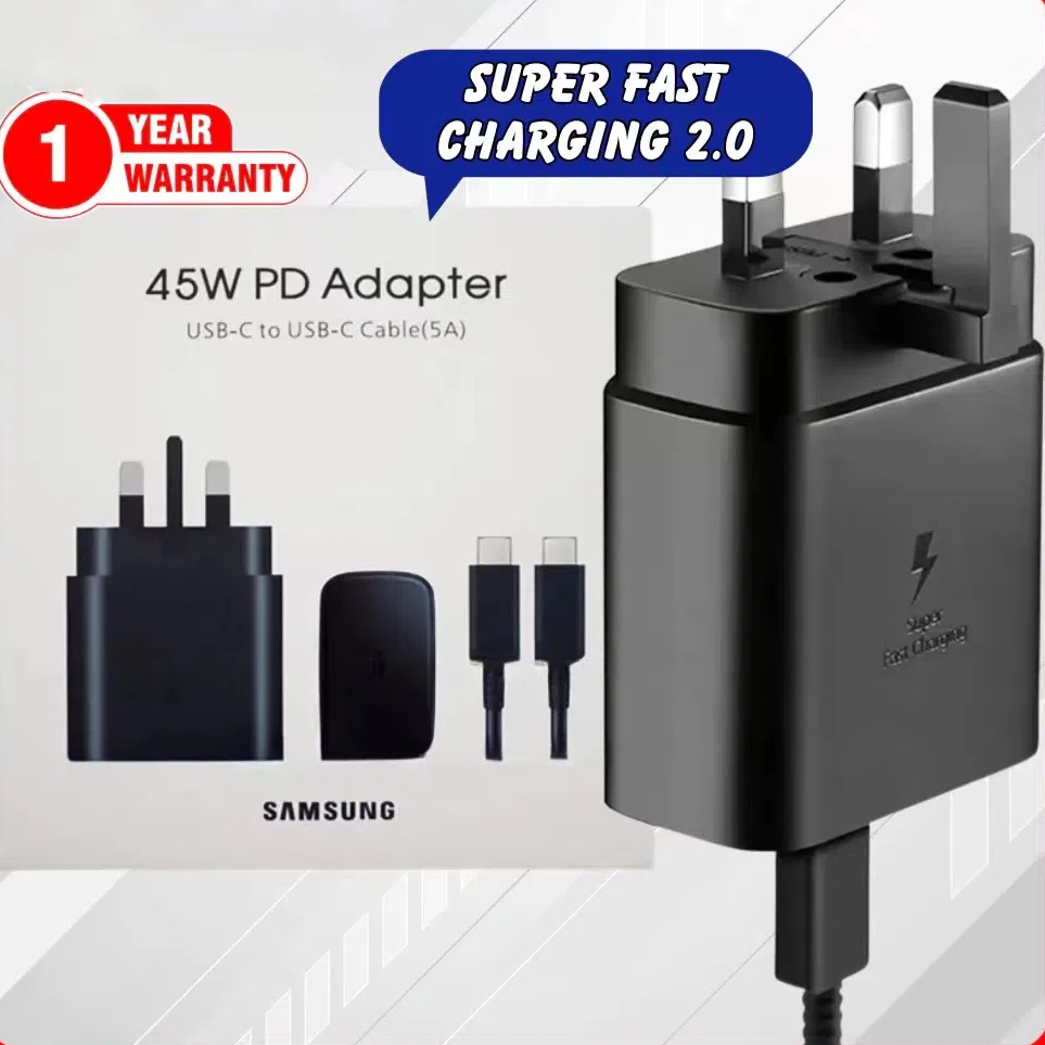 45W Fast Charger UK Plug Super Fast 5A PD Type C To Type C Cable For ...