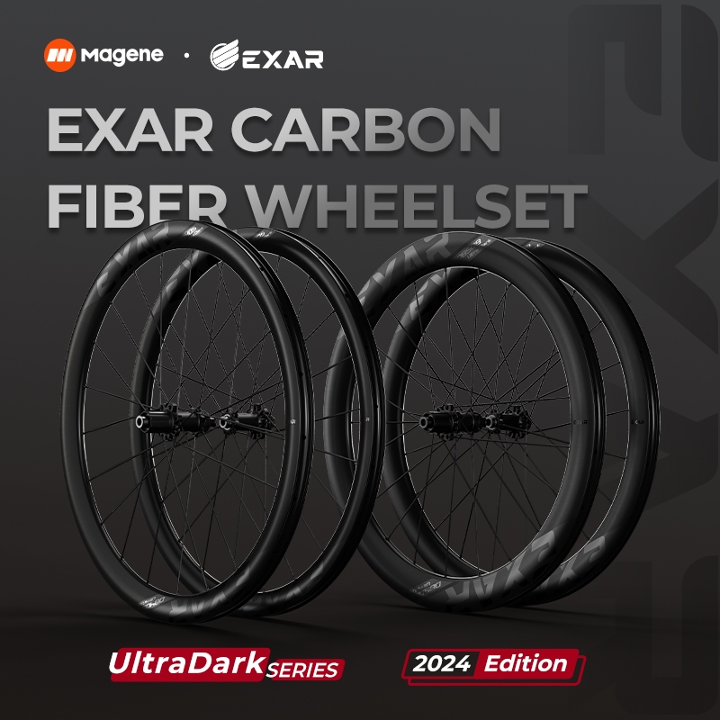 MageneEXAR Carbon Fiber Wheelset UltraDark Front Rear Wheels Ceramic ...