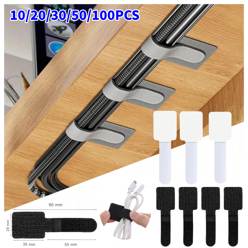 Reusable Cable Ties Fastening Wire Organizer Cord Rope Holder Self ...