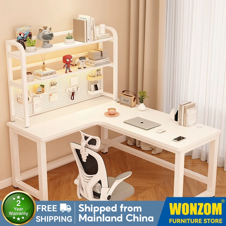 Gaming Table Corner Esports Table, Cream wind tunnel hole plate ...