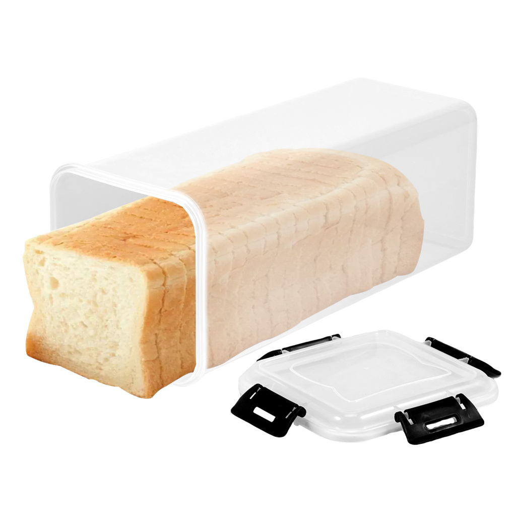 Bread Storage Container Loaf Bread Keeper with/without Tray Bread Box ...
