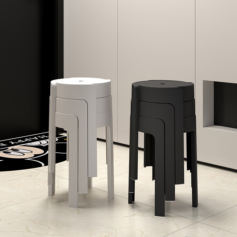SG Seller Upgraded Stackable Designer Modern Plastic Stool Chair Multi ...