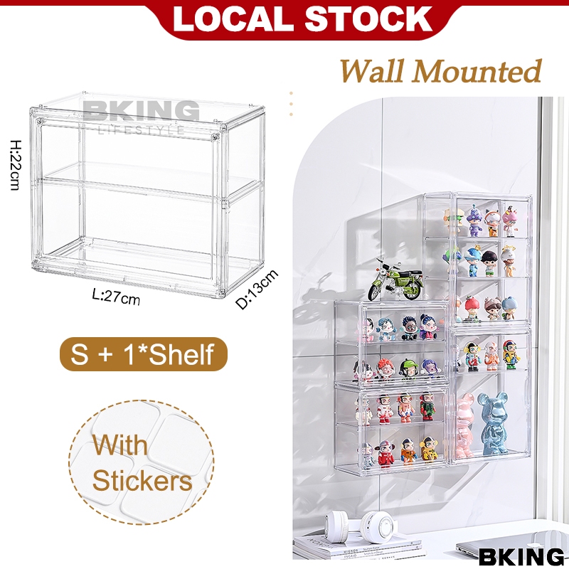 Wall Mounted Popmart Display Box Wall Mount Figurine Display Case Wall ...