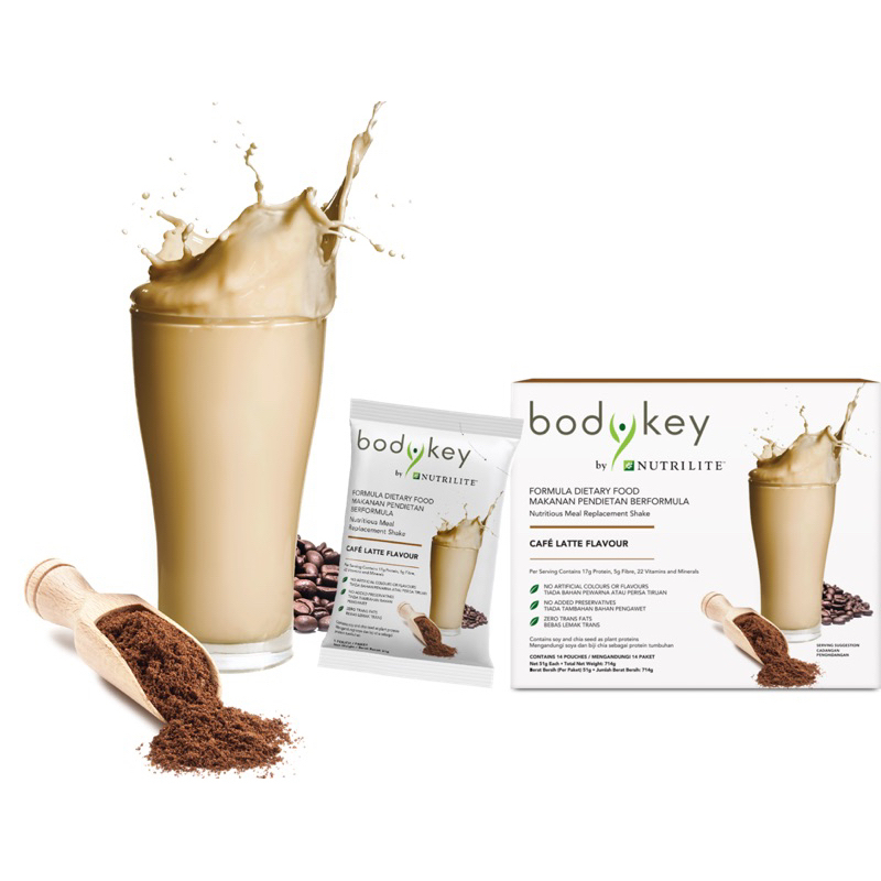BodyKey By Nutrilite Meal Replacement Shake (Café Latte) (Berry ...