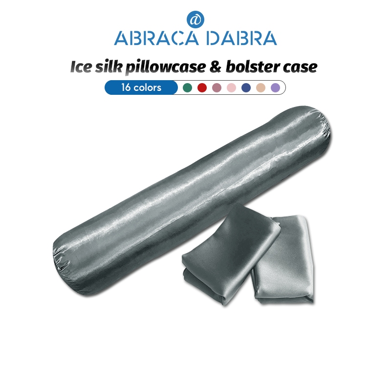 Abraca Dabra 16 Colour 2pcs set Satin Soft Silk Solid Pillowcase or 1 ...