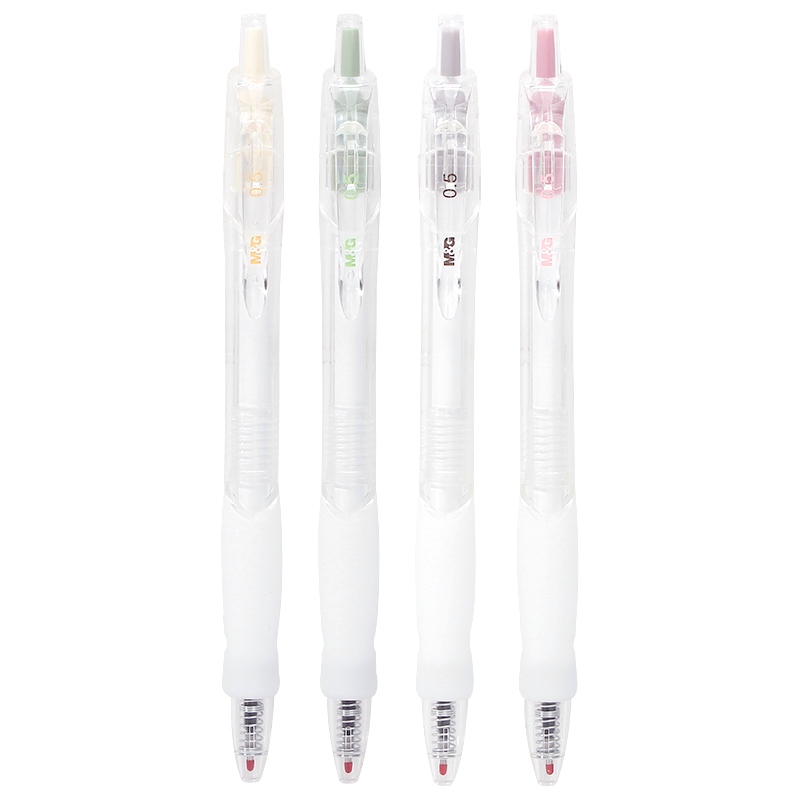 M&G Retractable Gel Pen 0.5mm Black Blue Red Gel Ink Refill Gelpen ...