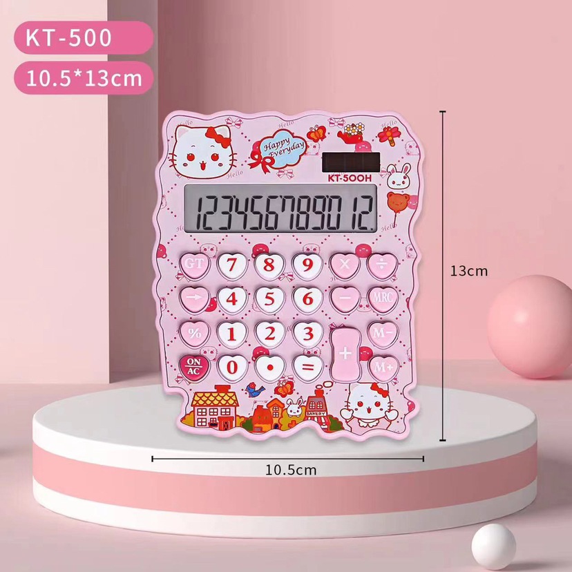 WALKIE Sanrio Hello Kitty fashion 12-digit cute big screen calculator ...