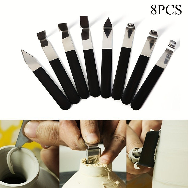 Pottery Stainless Steel Repair Tools 8pcs/Set, Clay Sculpture Knife ...