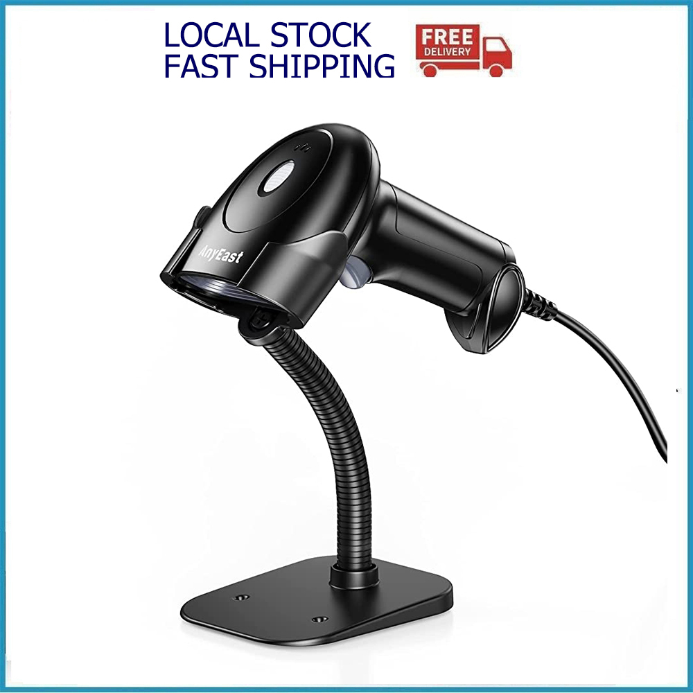 [SG Stock]Anyeast Barcode Scanner with Stand USB Wired Inventory 2D 1D ...