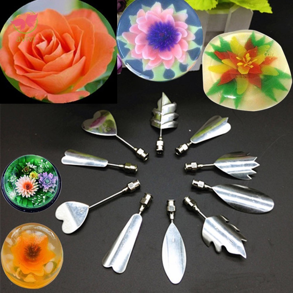JELLY ART TOOLS 3D Cake Syringe Decor Tools Gracilaria Gelatin Jelly ...