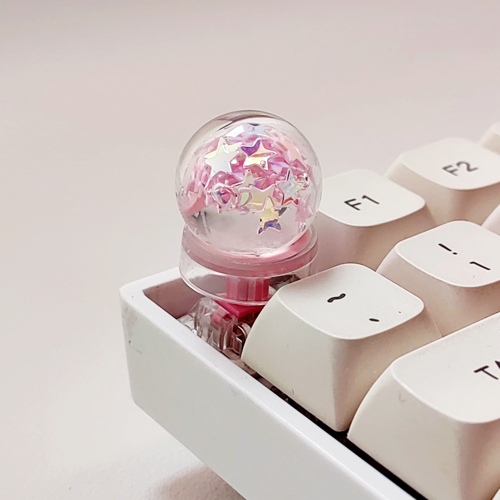 Crystal Ball Keycap Mechanical Keyboard Dedicated Button Round Light ...