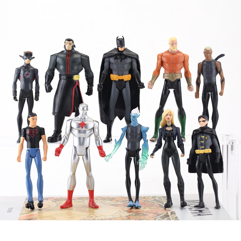 10Pcs/Set 10-12cm DC Comics Justice League Batman Superman Aquaman ...