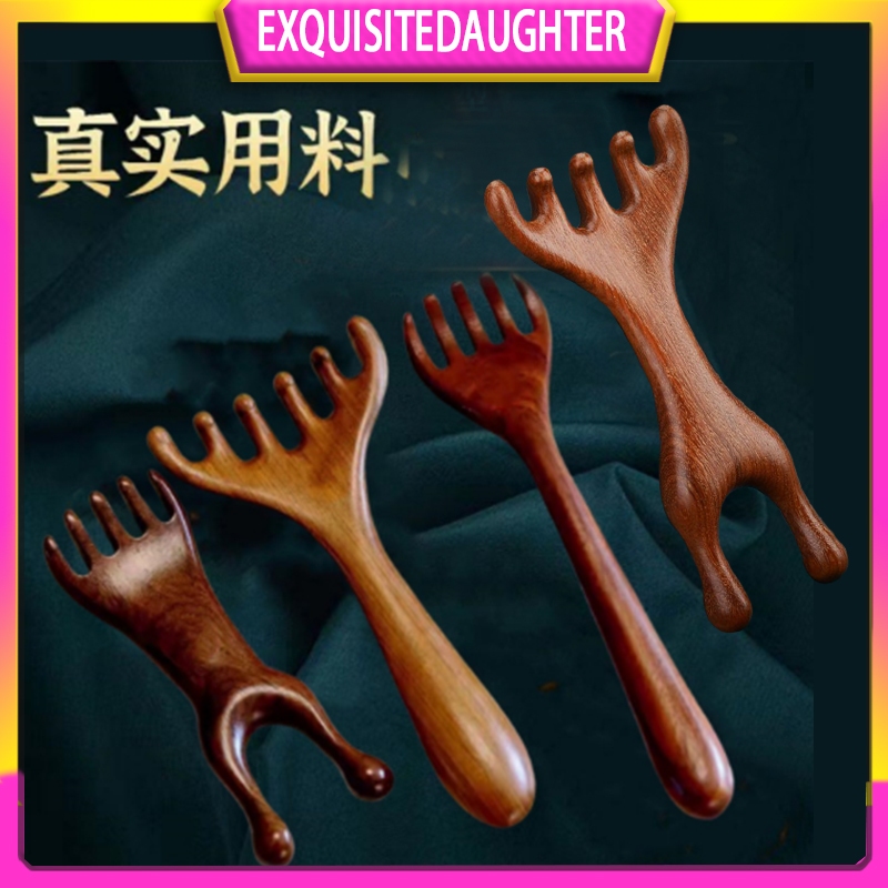 [COD] Sandalwood Five-Claw Massage Comb Scratch Scalp Therapy Head ...