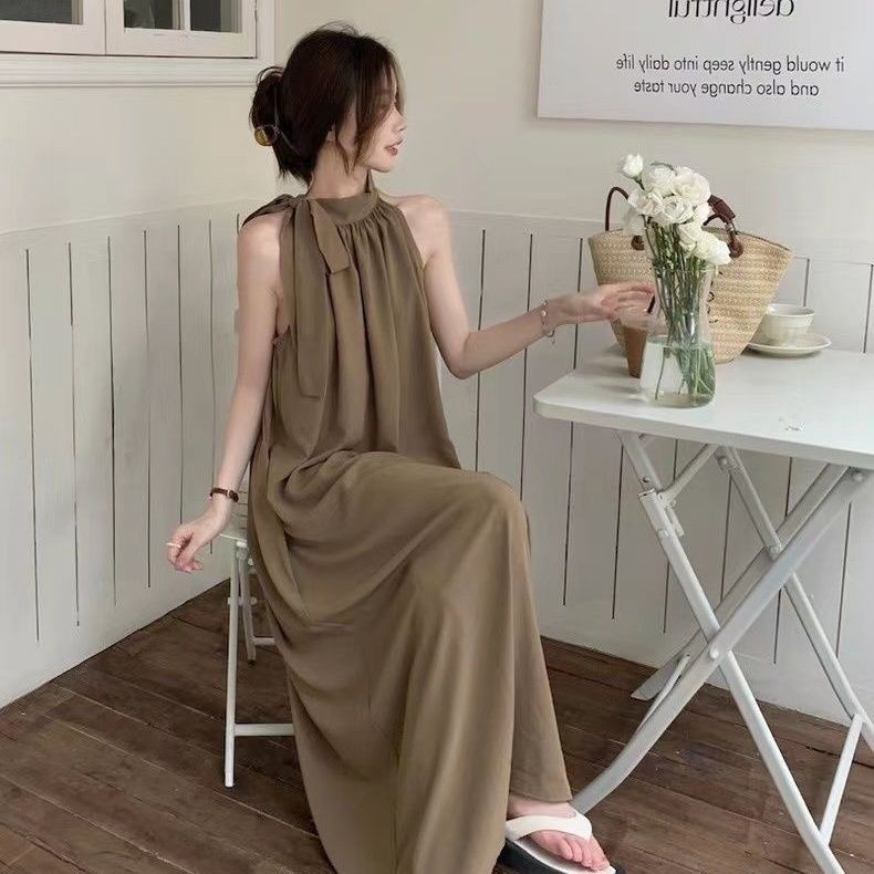 [XIAO]French Strapless Vest Dress Women's Summer New Lace-up Design ...