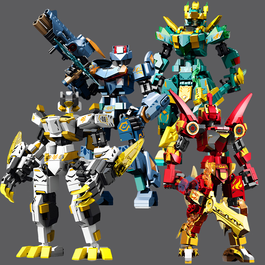 Different Beast Mecha Transforming Robot ABS Gundam Building Blocks ...