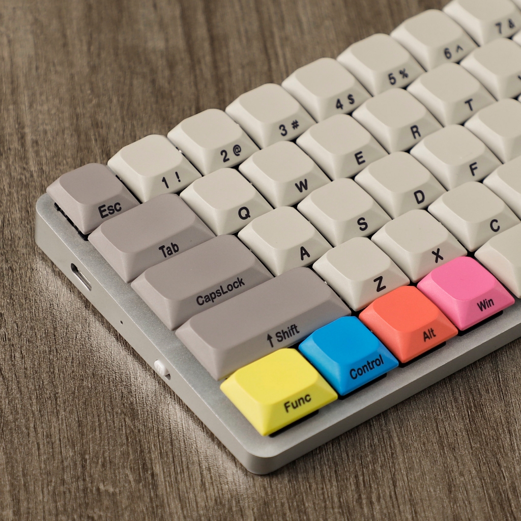 YMDK 127 Ultra-thin Thin MX PBT Keycap Side Printing Dye for Nuphy 61 ...