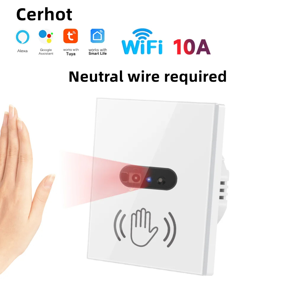 Cerhot EU Tuya WiFi Smart Switch Wave Senssor Move WiFi Switch ...