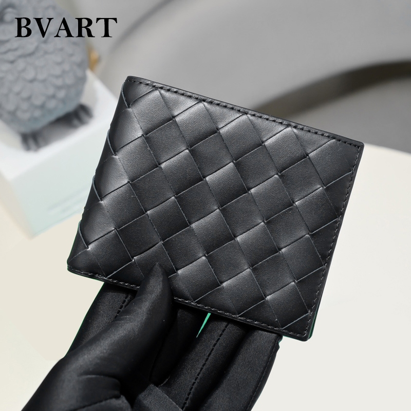 High-End Men's Bi-Fold Wallet Leather 100% Cow Leather Minimalist Style ...
