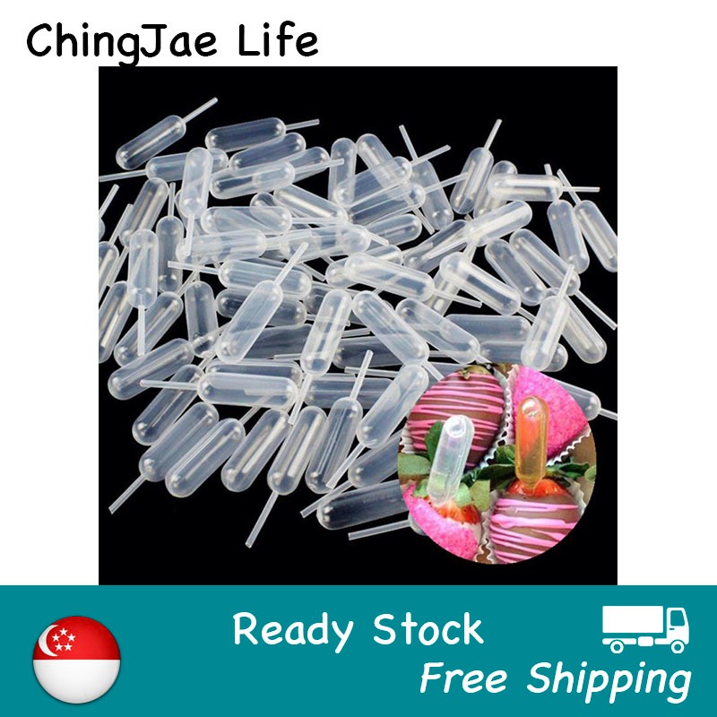 50pcs/Set Pipettes Dropper Straw-Injector Dessert Cupcake Transfer ...