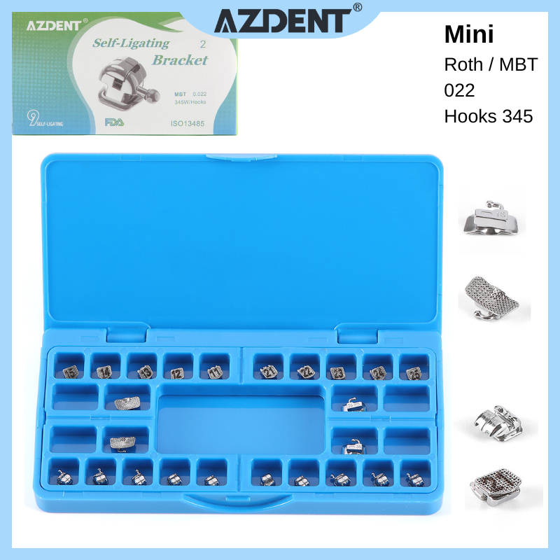 Azdent Dental Orthodontic Brackets Half Spherical Self Ligating Roth ...