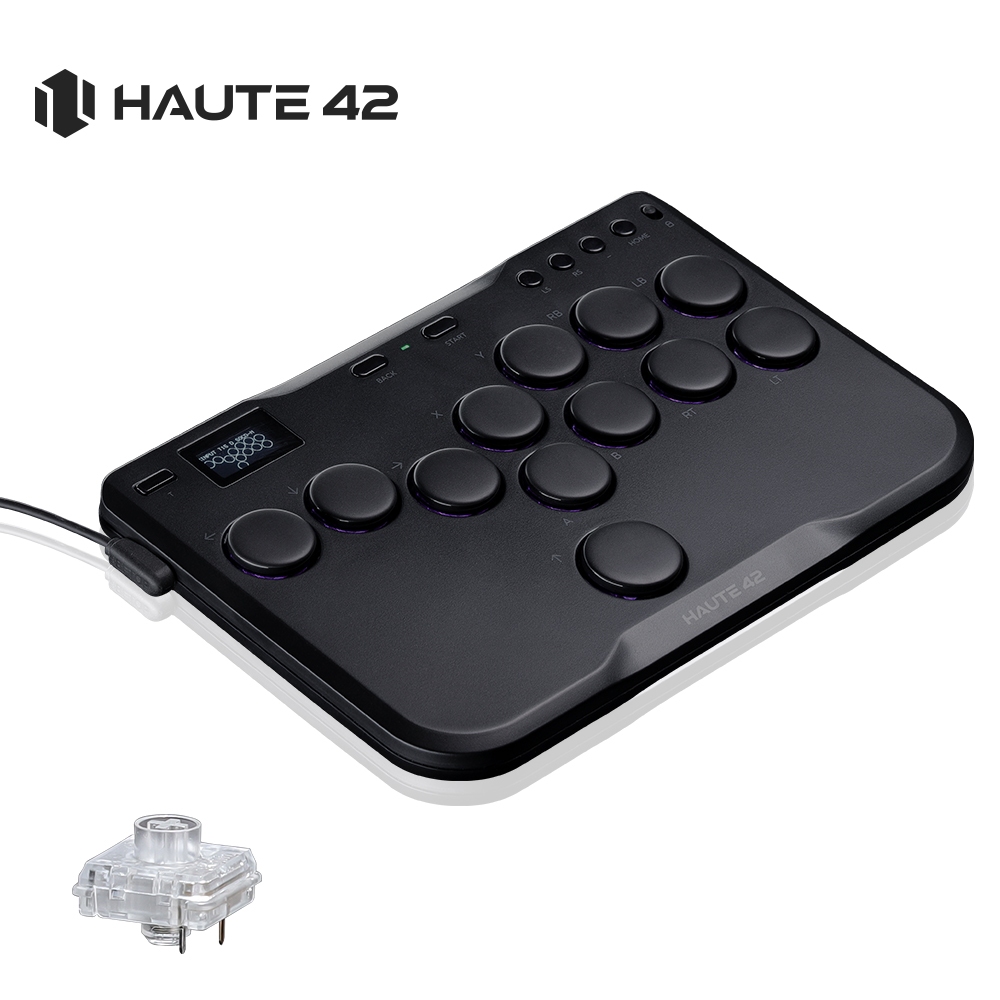Haute42 Joystick Hitbox Fightstick Leverless Mini Arcade Controller For Pc Ps3 Ps4 Switch