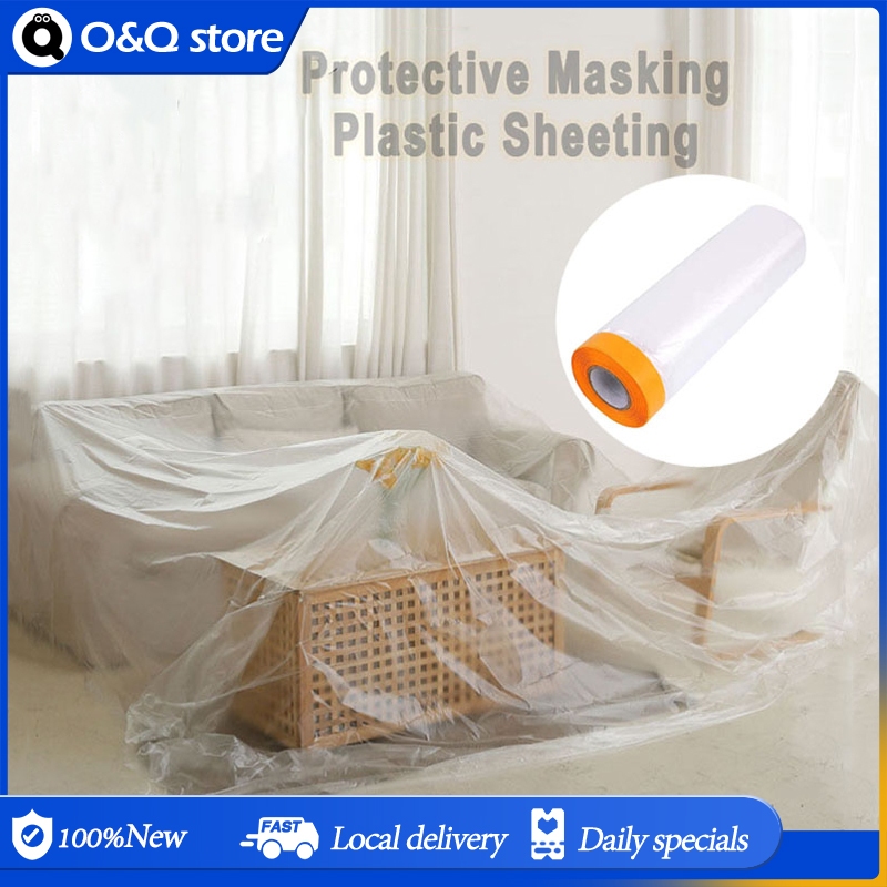 Pre-Taped Plastic Drop Sheet For Dust Prevention (HIP/Renovation ...