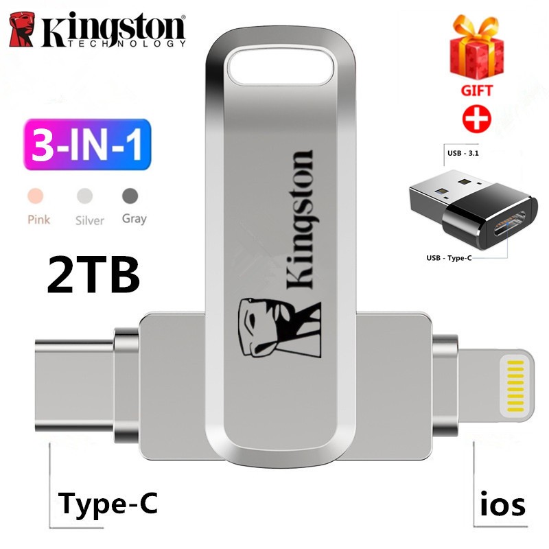 2TB 3-in-1 USB 3.1 OTG i/o/s Pendrive1TB 512GB 256GB 128GB flash drive ...