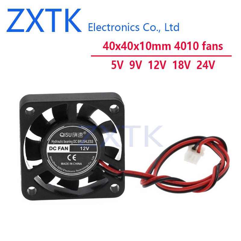 40x40x10mm 4010 fans 5V 9V 12V 18V 24V Volt Brushless DC Fans for ...