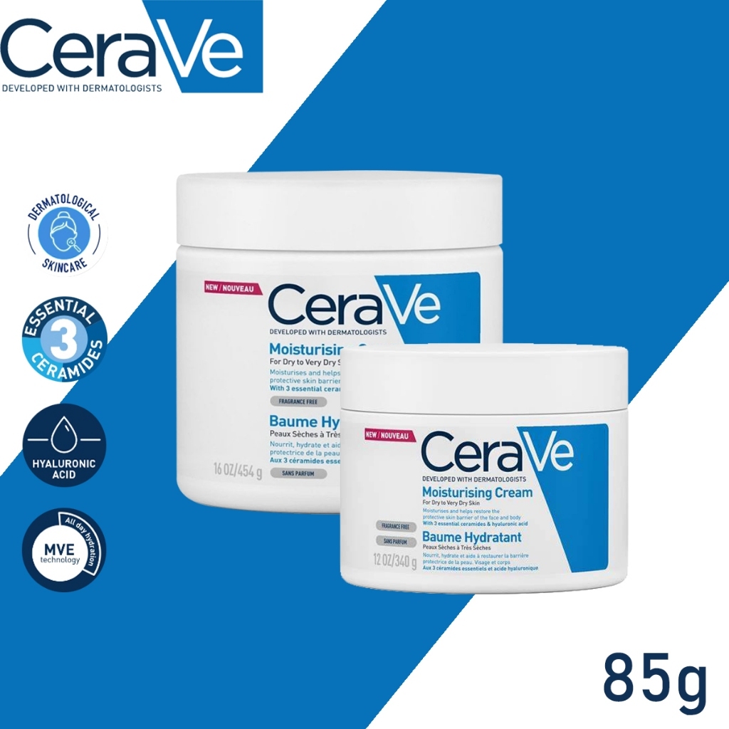 Cer-aVe Moisturising Cream Dry to Very Dry Skin-85g/340g/454g | Shopee ...