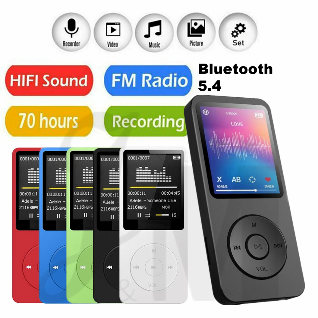 Mini Mp4 Bluetooth Player Portable MP3 Bluetooth 5.4 With Built-In ...