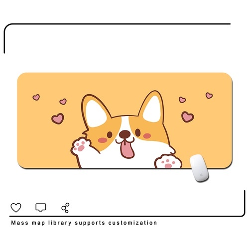 Large Cute Corgi Cartoon Mouse Pad Japanese Kawaii Shiba Inu Office ...