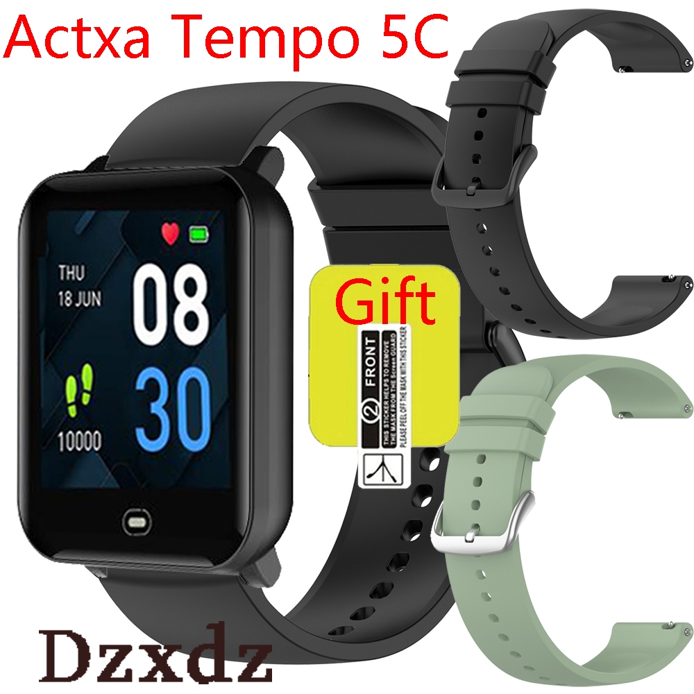 Actxa Tempo 5C Screen Protector Film Silicone Band For Actxa Tempo 5C Smart Watch Strap Smart ...
