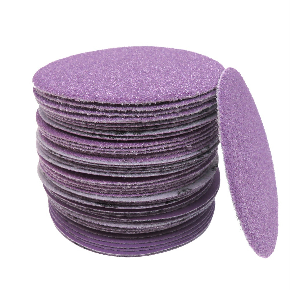 100 PCS 3 Inch Wet and Dry Sanding Discs Sandpaper Hook and Loop Pads ...