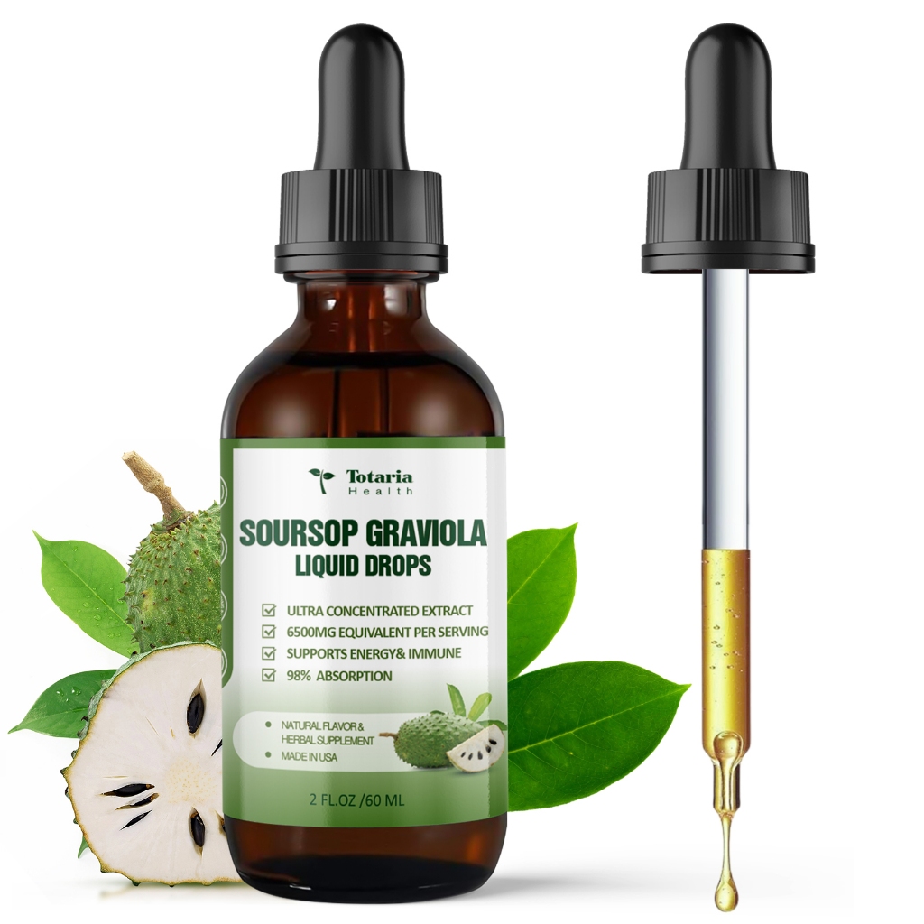 Totaria Soursop Graviola Liquid Drops Contains 6000mg Of Soursop Leaf ...