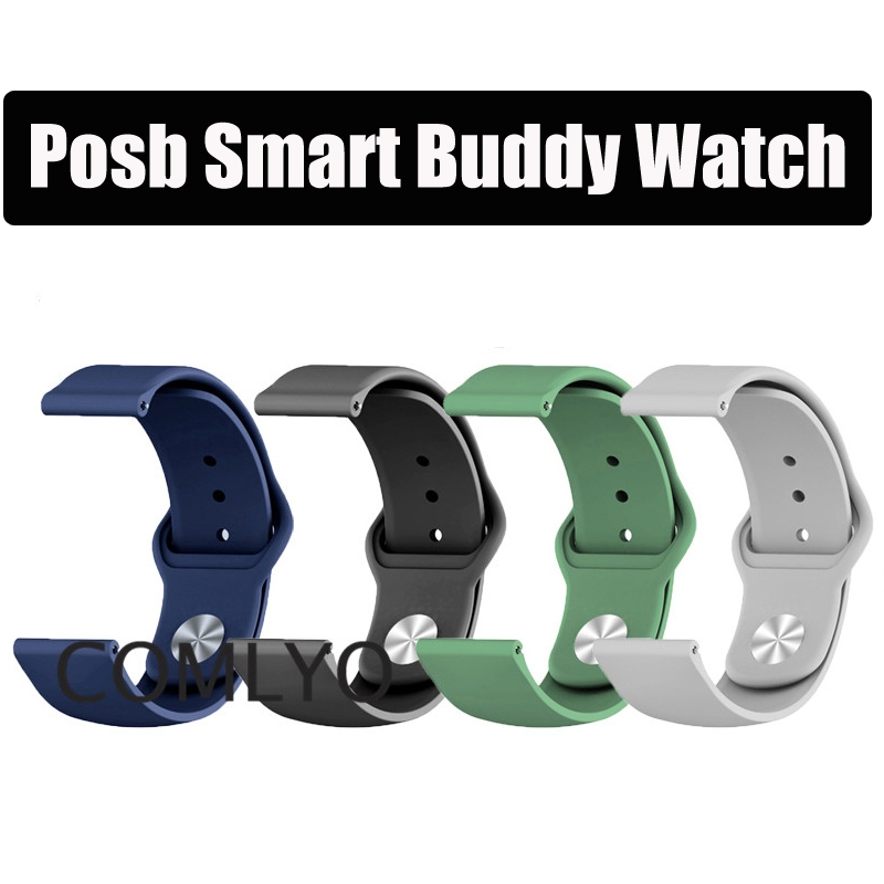 For Posb Smart buddy watch Strap Silicone Soft Sports Women Men Band ...