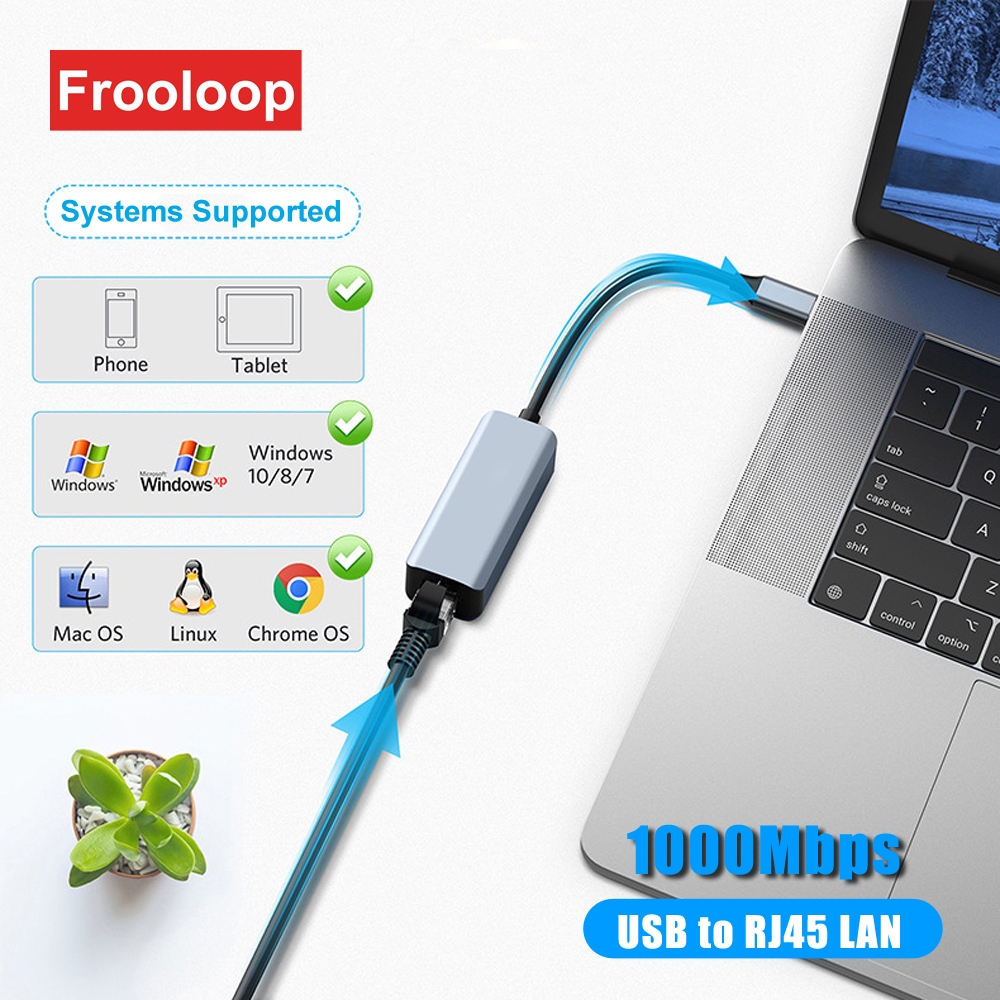 1000 Mbps USB 3.0 LAN Adapter Type C Gigabit Network USB C to RJ45 | Shopee Singapore