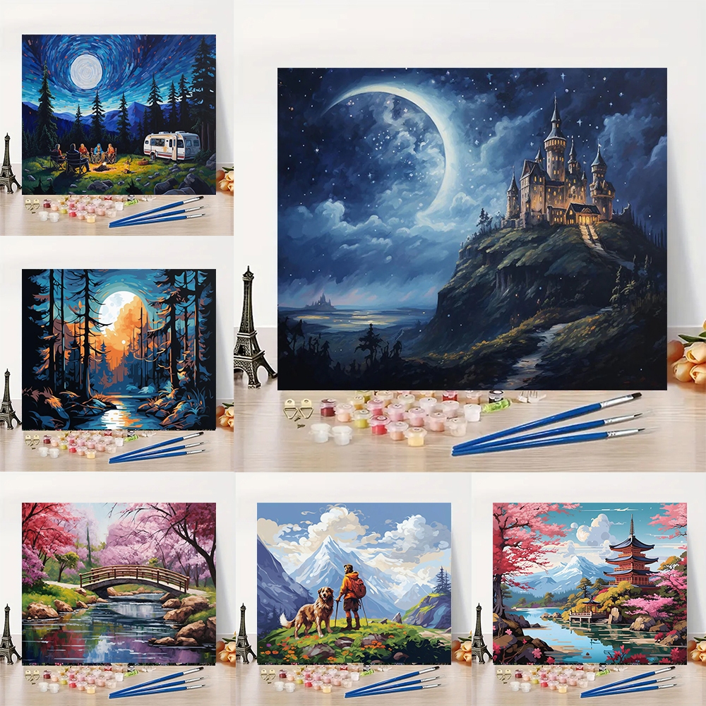 DROFE / Paint By Numbers / Starry Sky / Digital Oil Painting by numbers ...