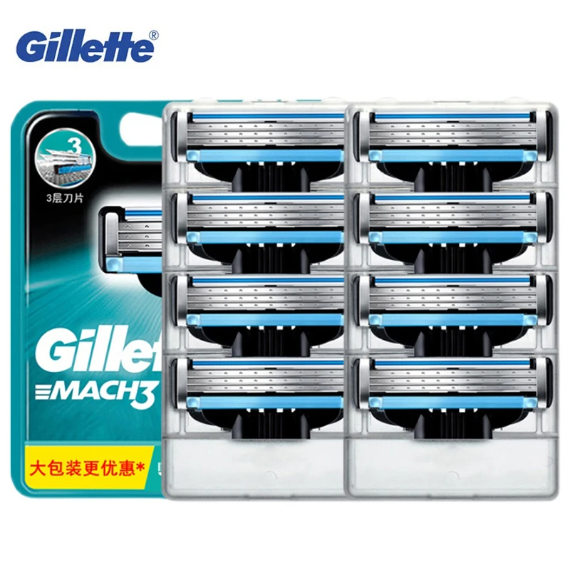 Gillette Mach3 Razor Refills for Men 4/8 Razor Blade Refills with ...