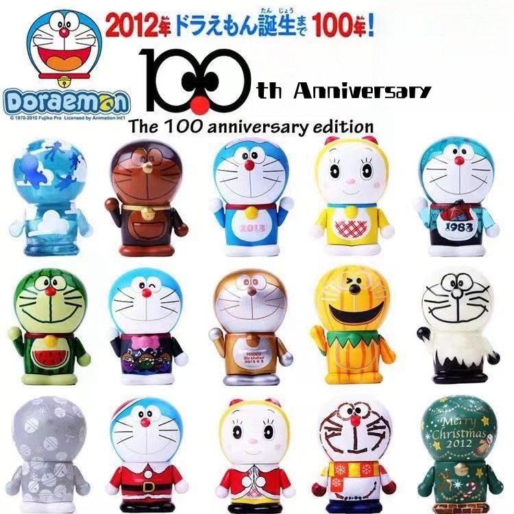 Doraemon 100th Anniversary Figure Cute Cartoon Ornaments Collection ...