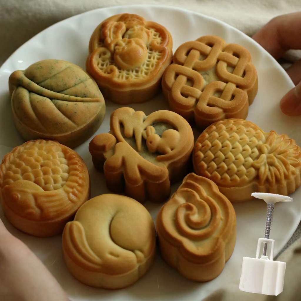 20g 50g 75g Leaf Rabbit Pineapple Shape Cantonese Mooncake Hand Press ...
