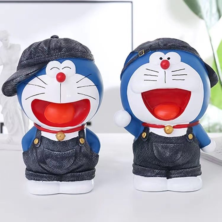 Doraemon Piggy Bank Cartoon Shock-Resistant Cute Holiday Gift | Shopee ...