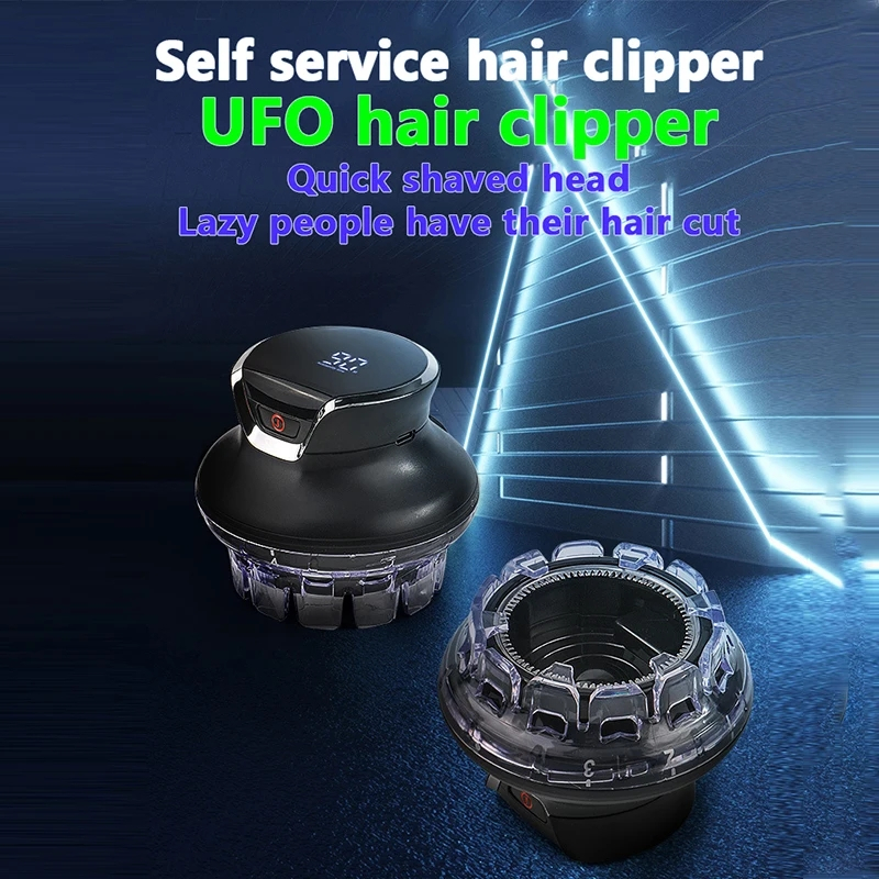 Automatic Hair Trimmer 360 Rotating Hair Clipper LED Display Portable ...